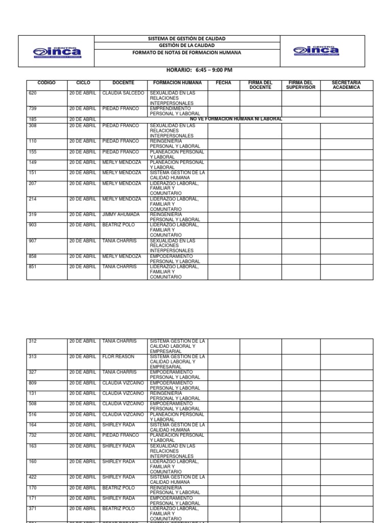 SISTEMA DE GESTIÓN DE CALIDAD