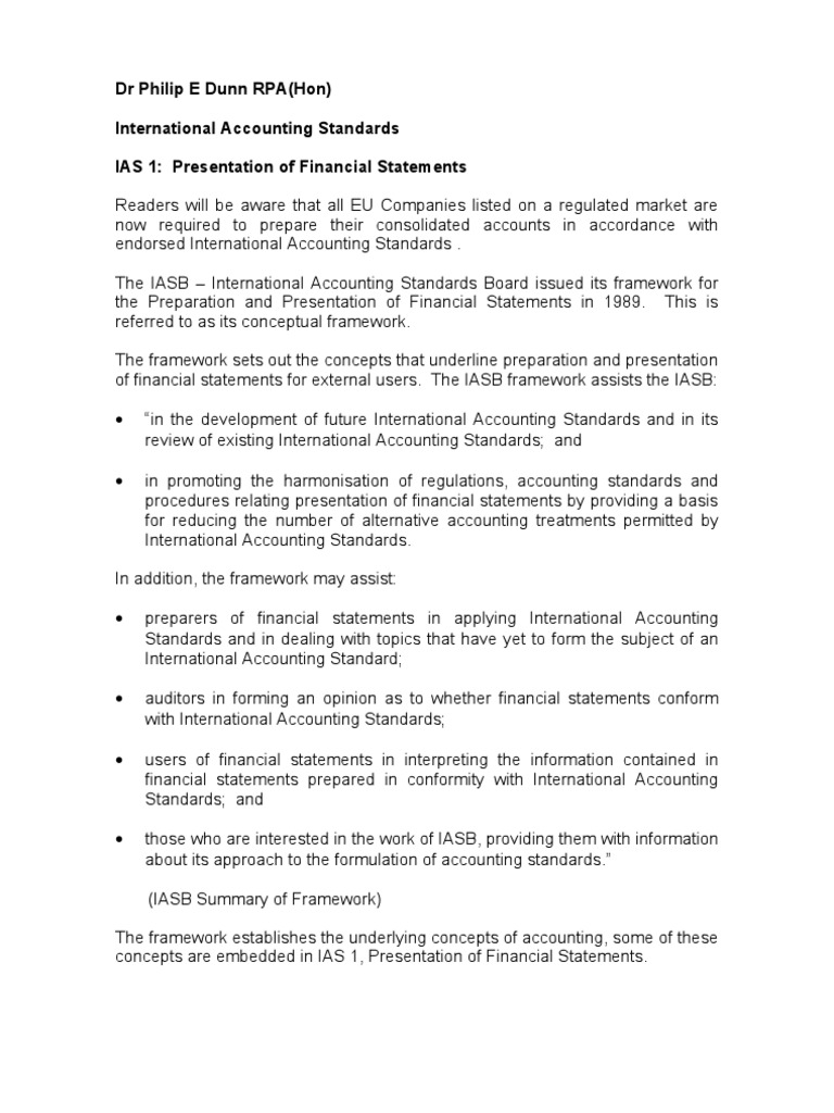 ias1 complete | Income Statement | International Financial Reporting ...