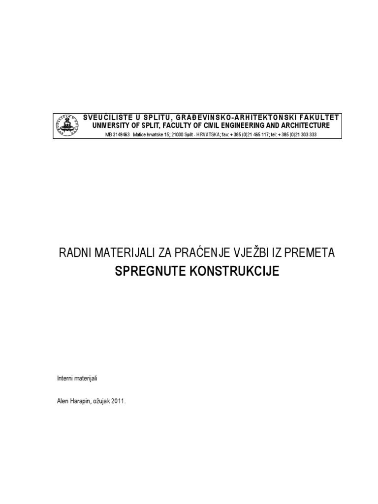 Spregnute Konstrukcije | PDF