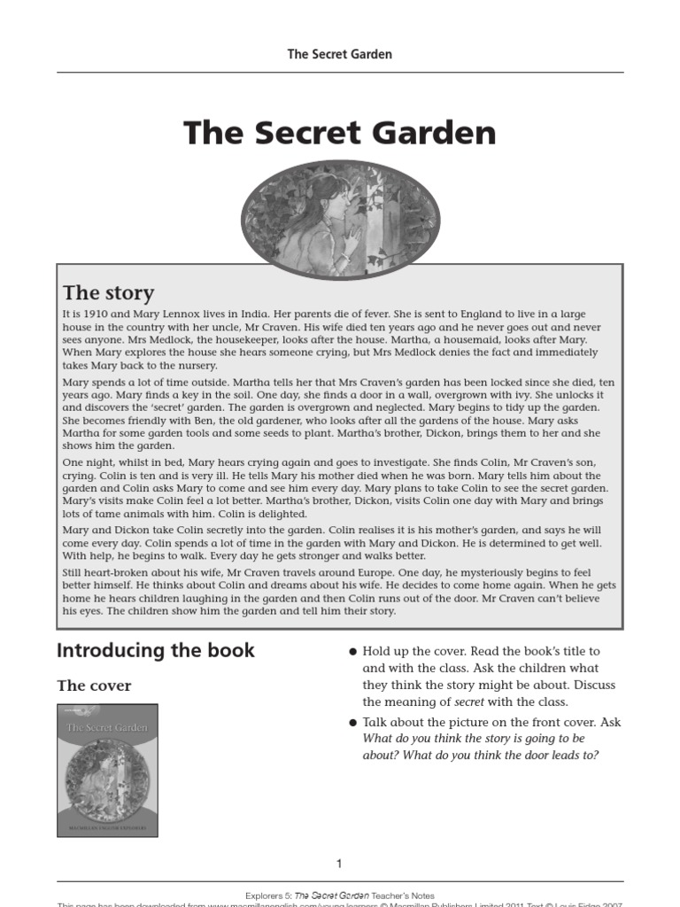 The Secret Garden Macmilln Analysis PDF | PDF | The Secret Garden ...