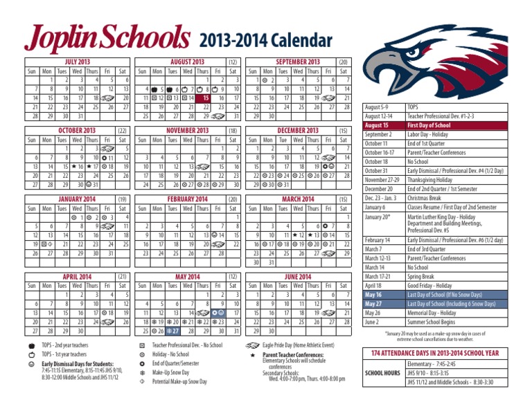 2013-2014 School Year Calendar | PDF