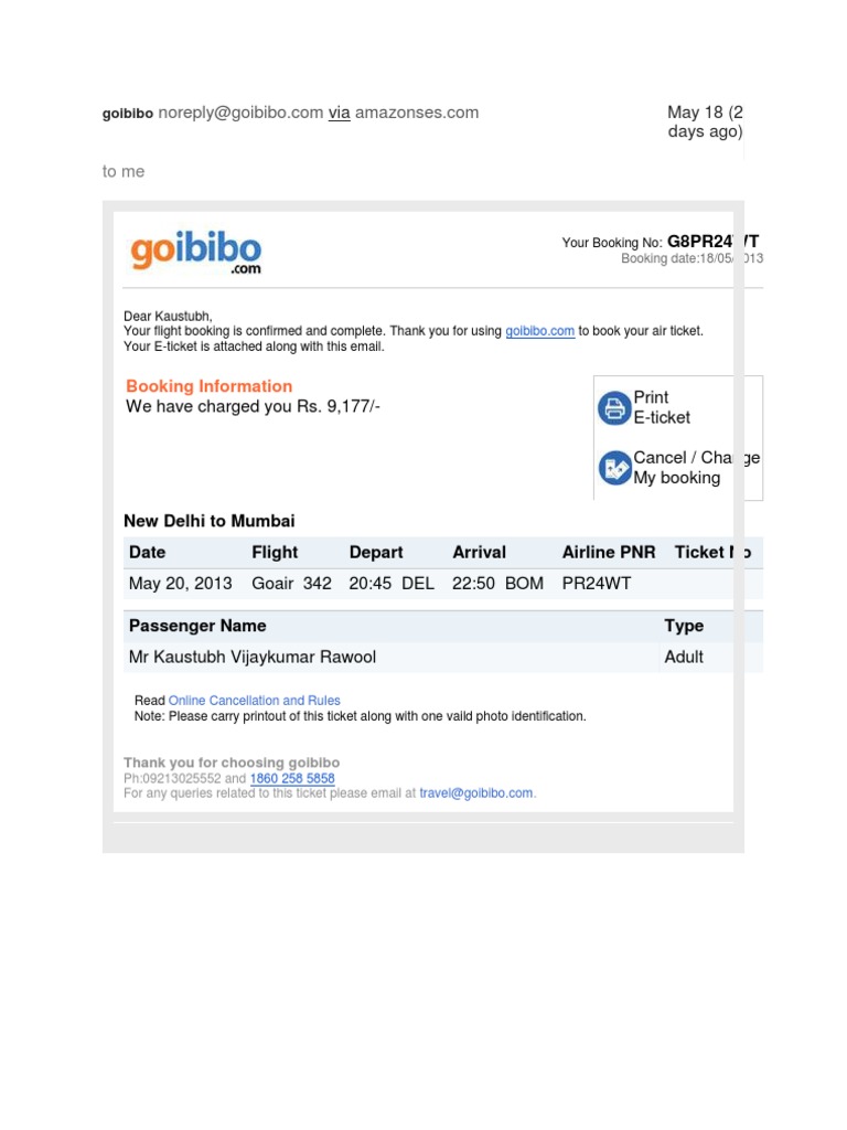 Air Ticket Sample | PDF | Airlines | Aviation