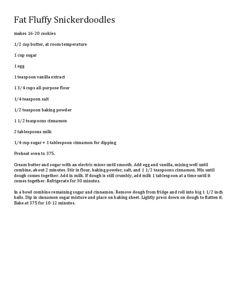 Fat Fluffy Snickerdoodles | PDF