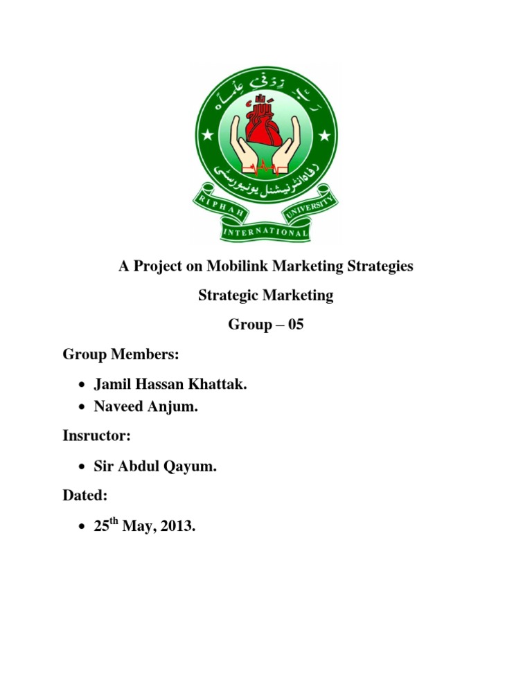 Mobilink Marketing Strategies Project | PDF | Business | Finance ...