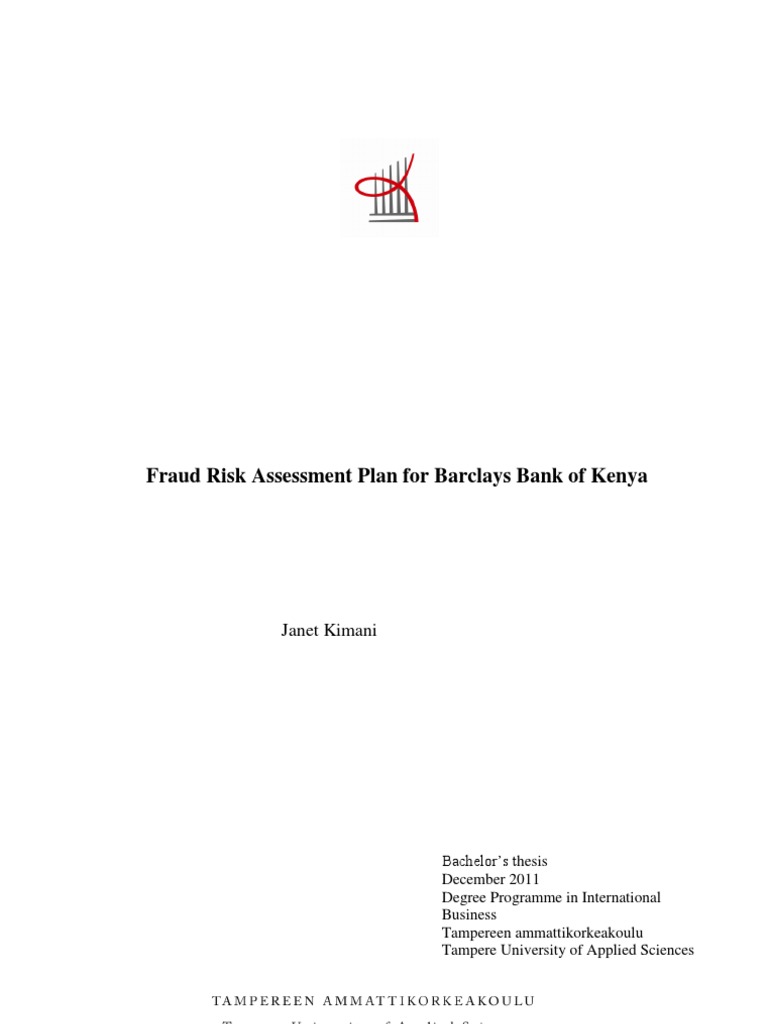 Fraud Risk Assement For B Bank | PDF | Iso 9000 | Fraud