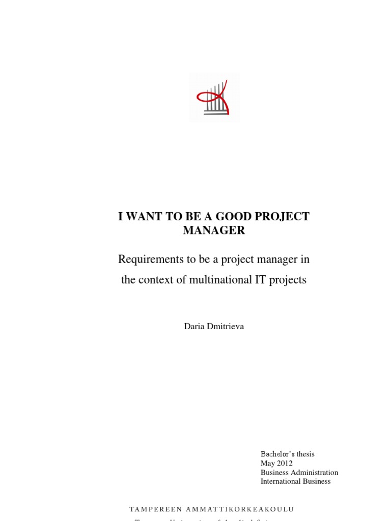 I Want To Be Good Project Managet IT | PDF | Leadership | Motivation