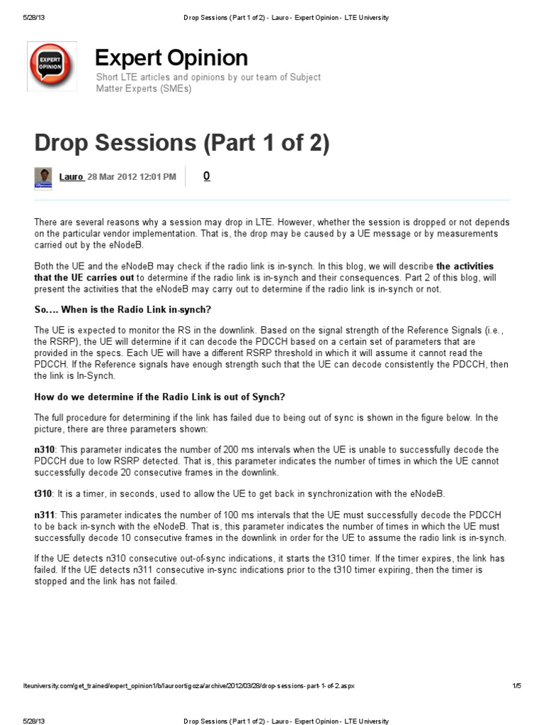 LTE Drop Sessions | PDF