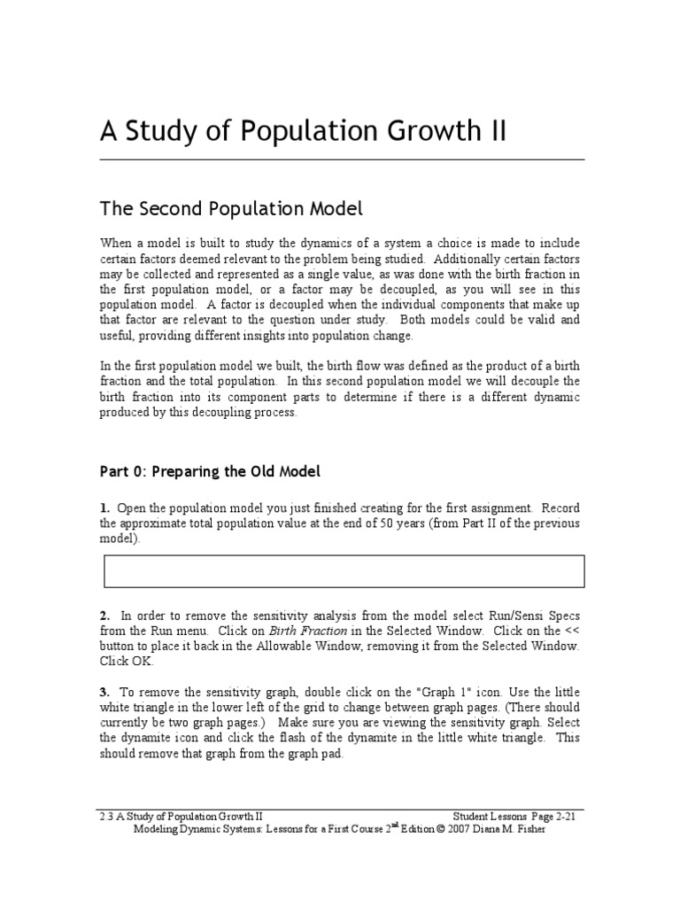 2-3 A Study of Population Growth II | Download Free PDF | Fraction ...