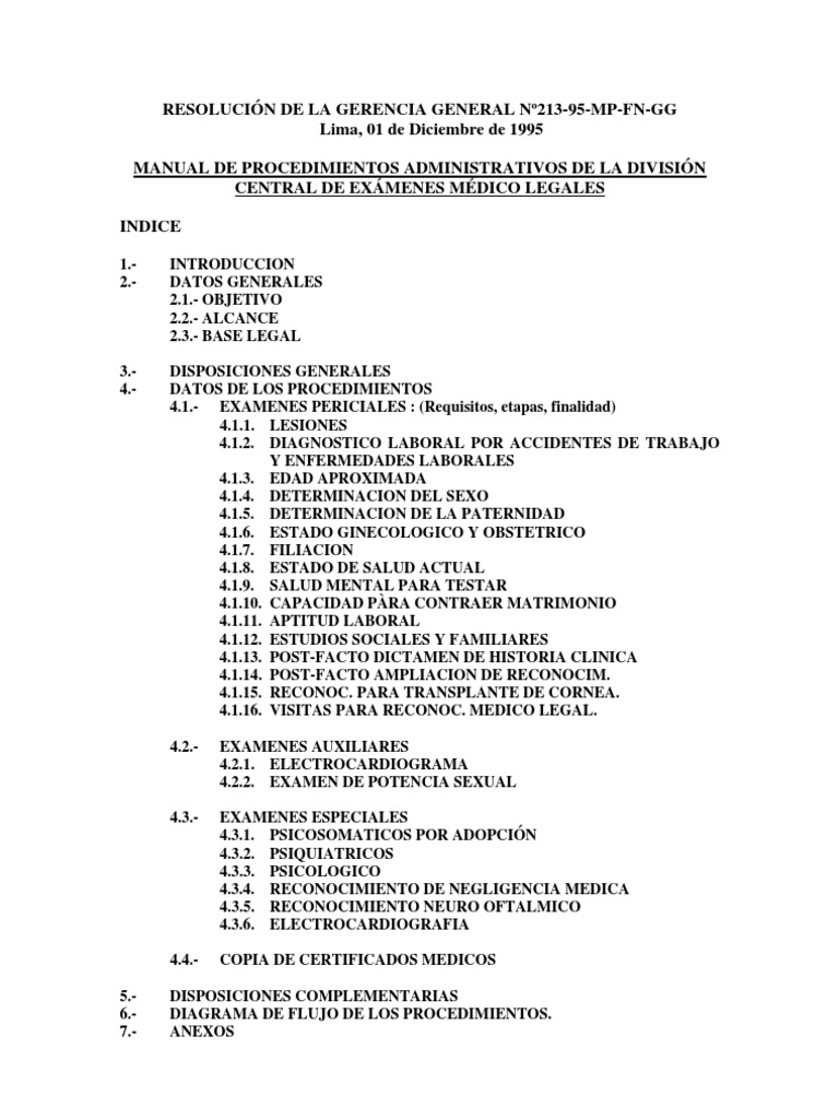 Manual de Procedimientos Administrativos de La DML | PDF | Historial médico | Adopción