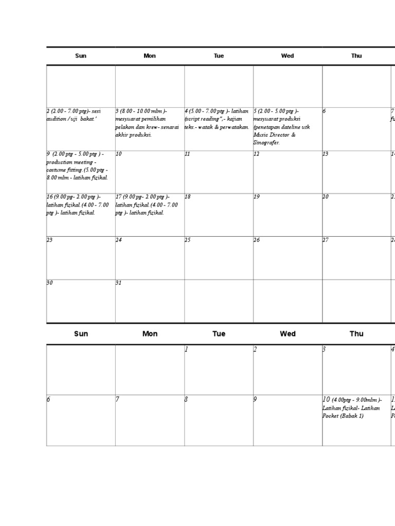 Master Calendar Peta Alloy | PDF | Language Arts & Discipline