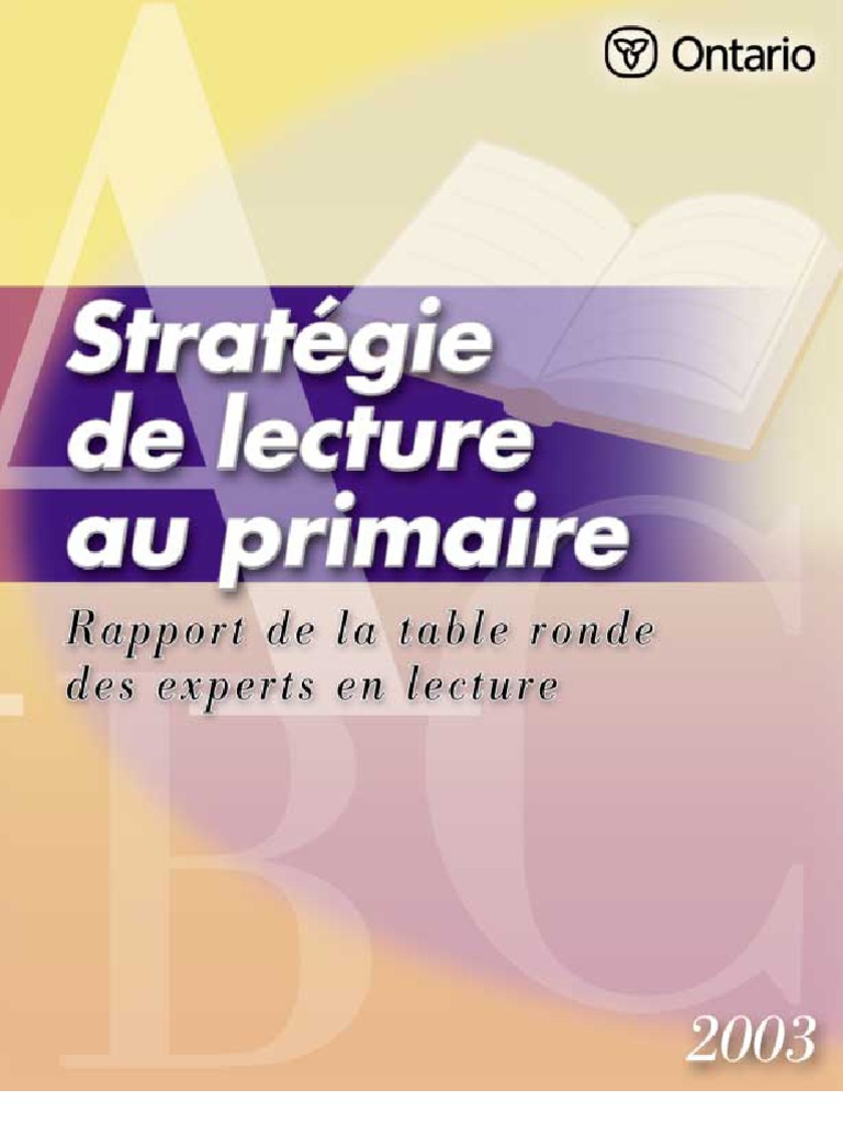 Strategie de Lecture | PDF | Apprentissage de la lecture | Écoles