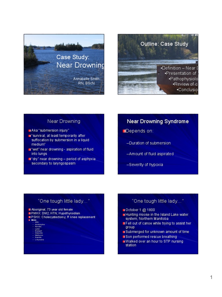 Case Study Near Drowning | PDF | Lung | Hypoxia (Medical)