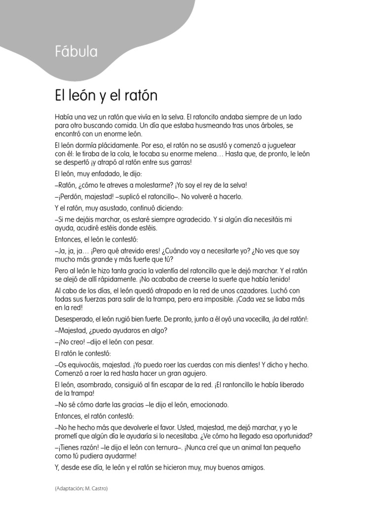 El Leon y El Raton | PDF