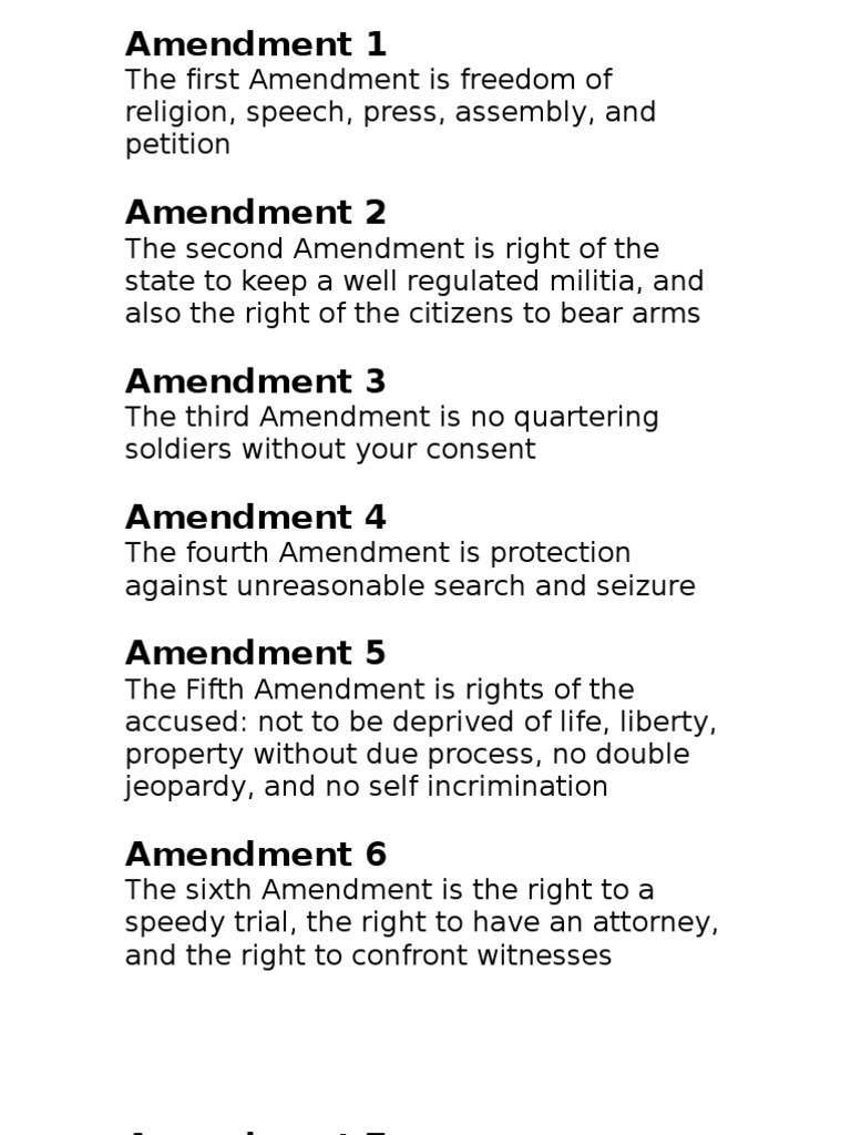 Ammendment Explanations | PDF