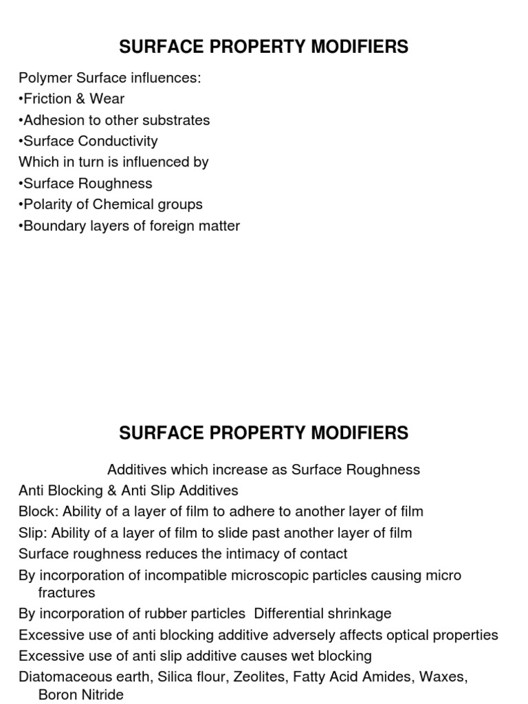 Surface Property Modifiers | PDF | Combustion | Ultraviolet