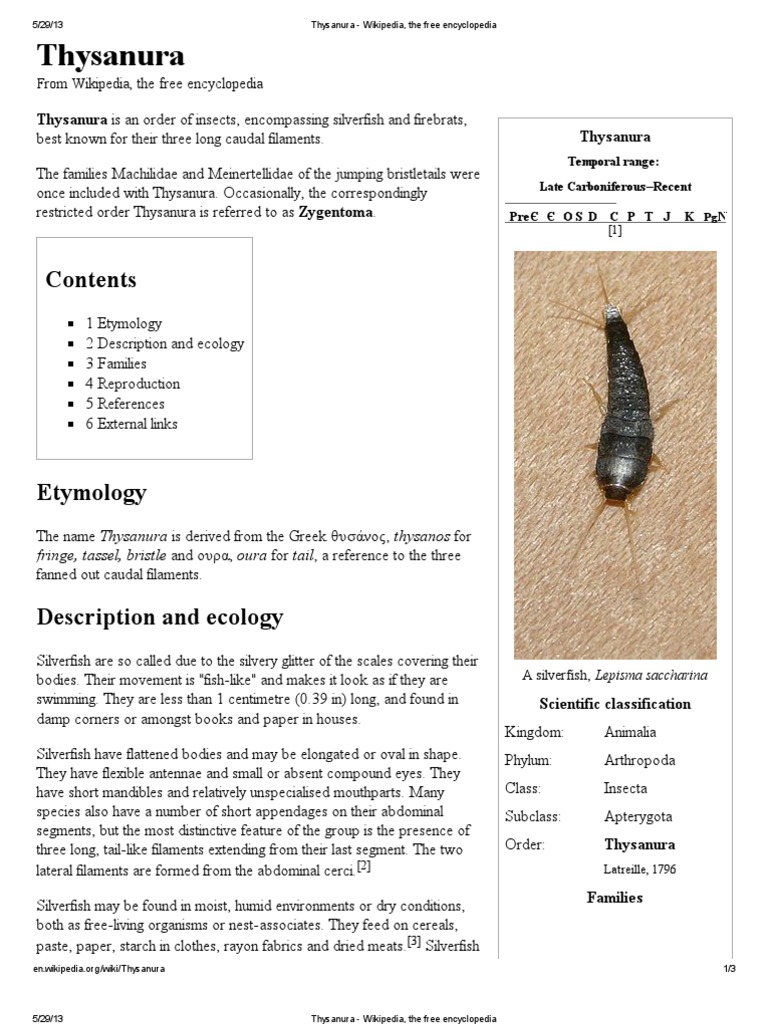 Thysanura | PDF | Hexapoda | Insects