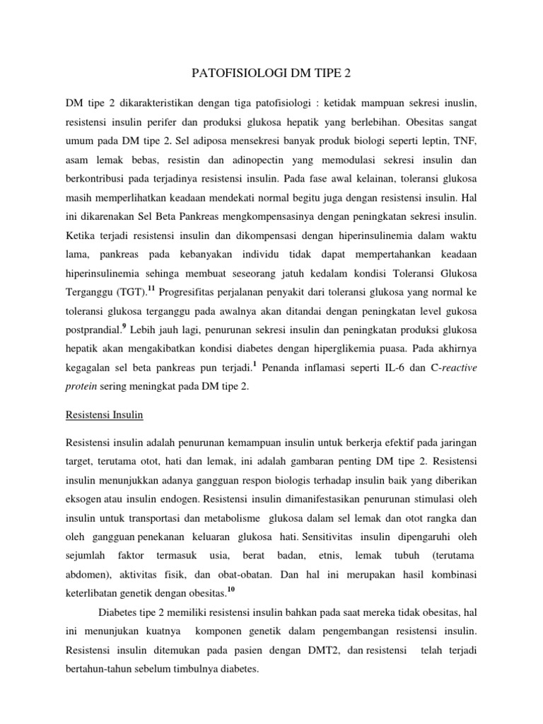 Patofisiologi DM Tipe 2 | PDF