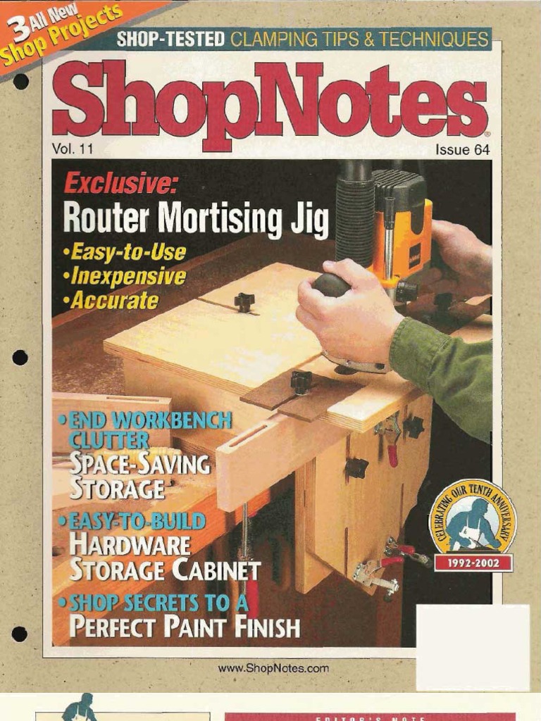 ShopNotes Issue 64 | PDF | Cabinetry | Screw