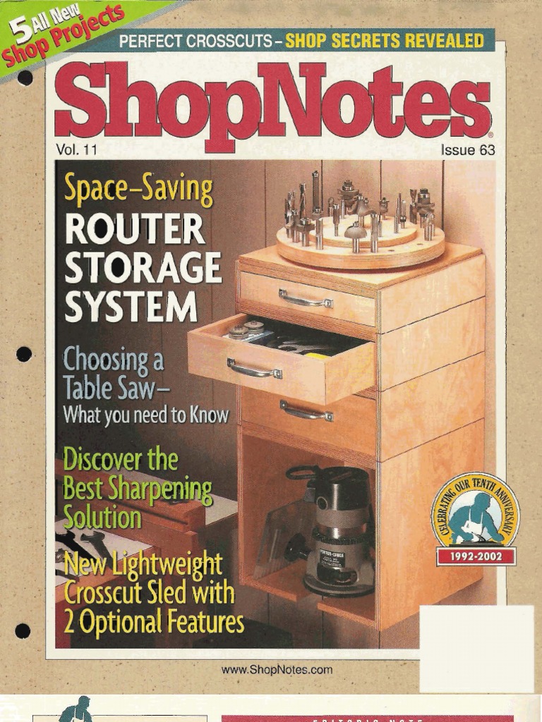 ShopNotes Issue 63 | PDF | Sheet Metal | Drilling