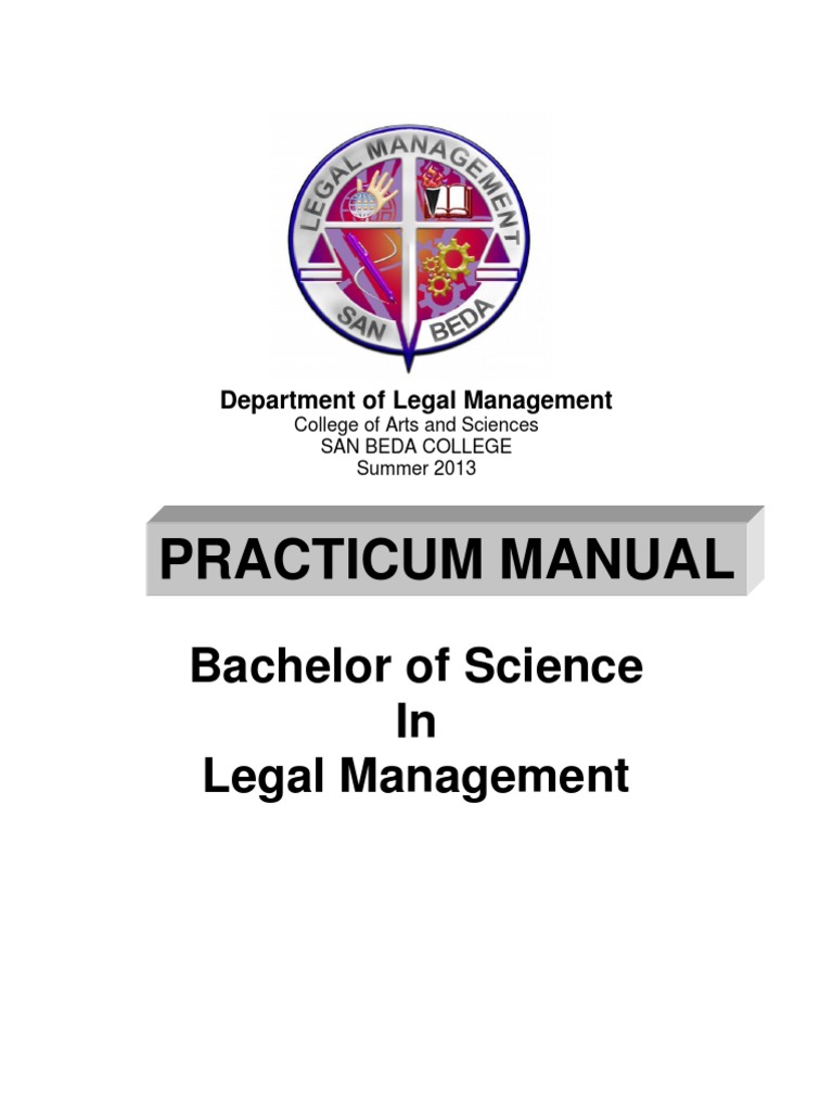 PRACTICUM MANUAL 2013 (Legal Management) | PDF | Internship | Job Hunting