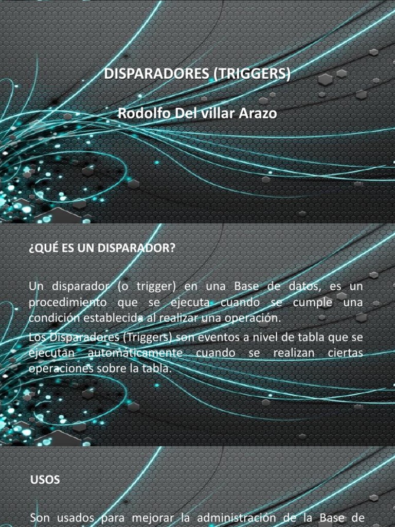 Disparadores (Triggers) | PDF | SQL | Bases de datos