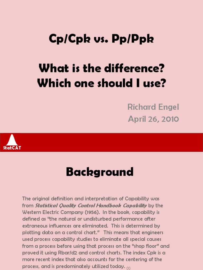CPK Vs PPK 4 | PDF | Standard Deviation | Statistics