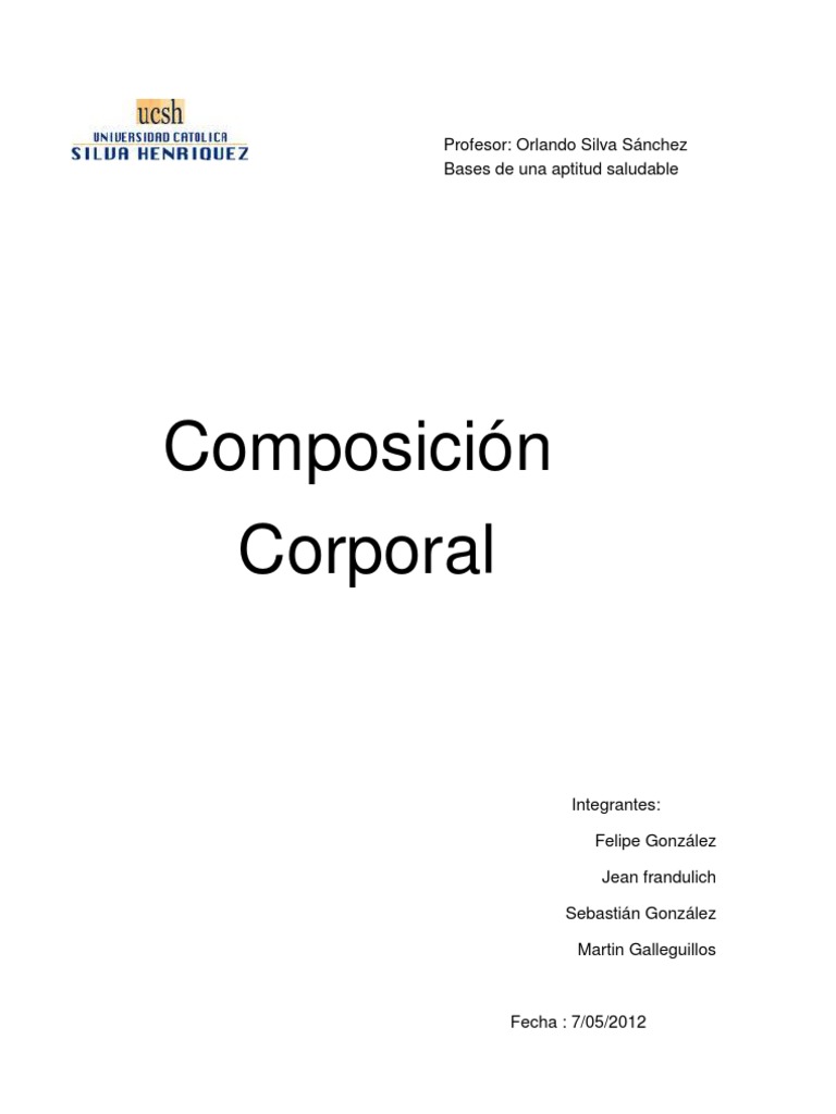 Informe Composicion Corporal | PDF | Tejido adiposo | Obesidad