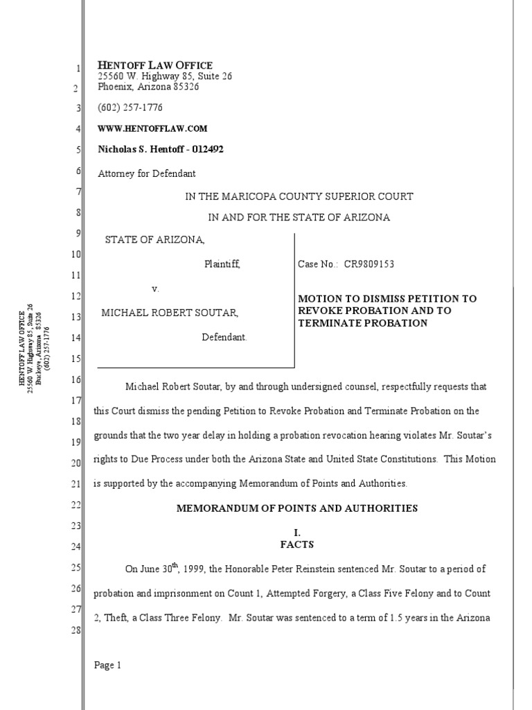 Dismiss Petition to Revoke | Probation | Legal Procedure | Free 30-day ...