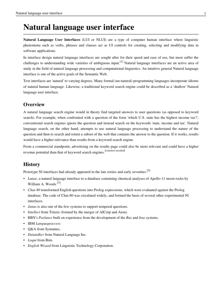 Natural Language User Interface - NLP Search | Download Free PDF | Information Science | Human ...