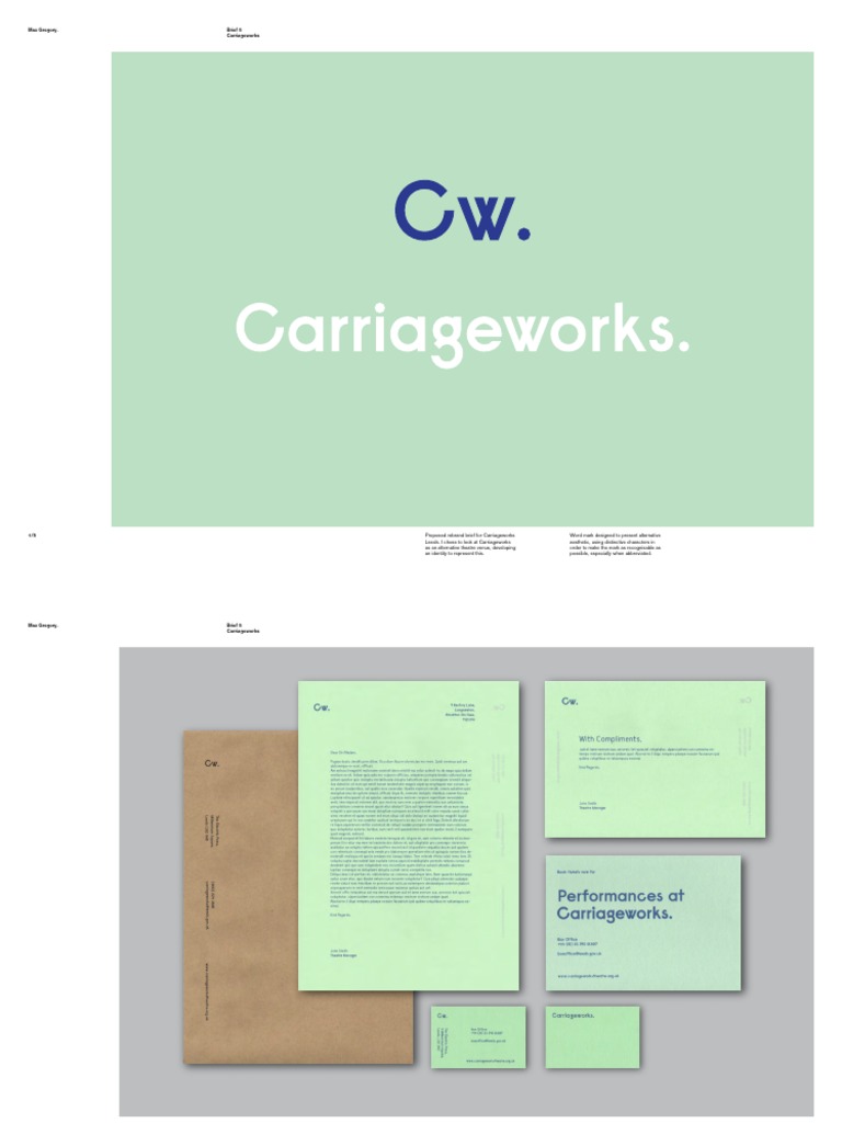 Carriageworks Rebrand Proposal Overview | PDF | Art | Computers