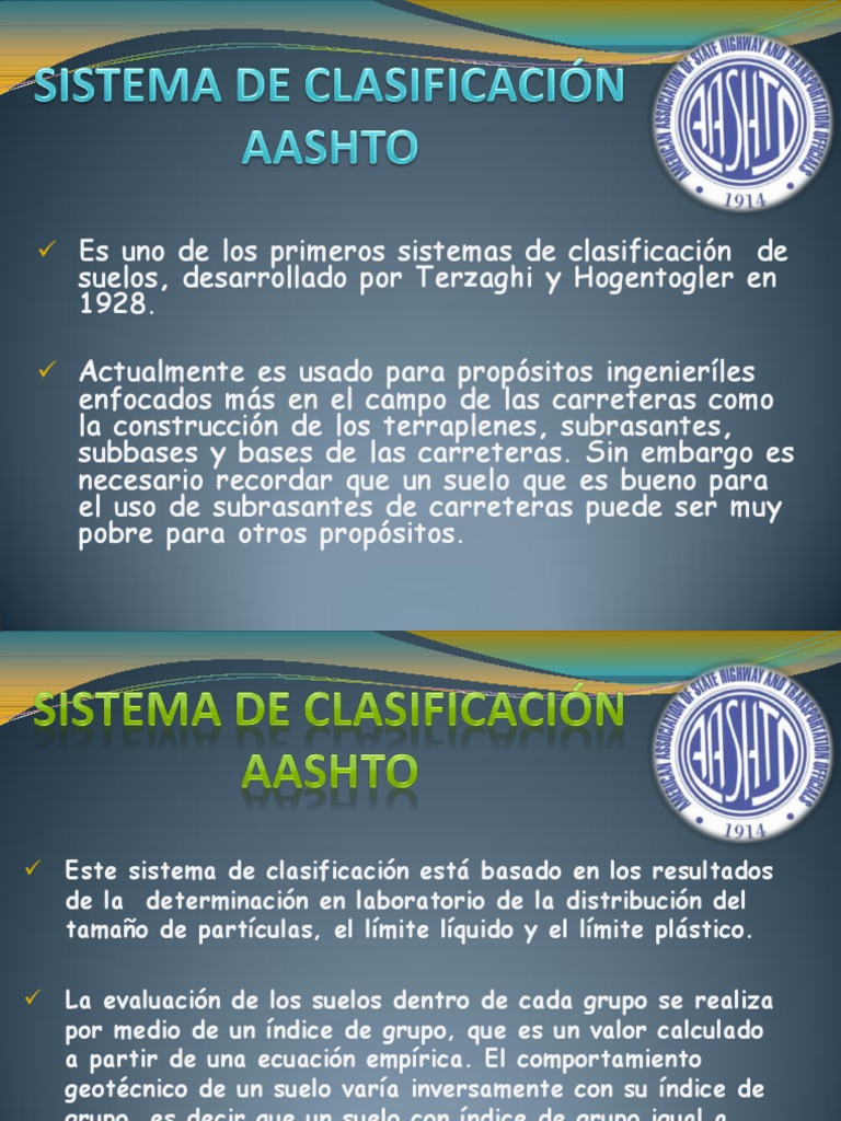 Clasificación AASHTO de Suelos y su Índice | PDF | Entero | Suelo