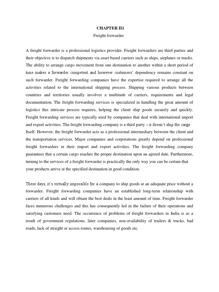 Freight Forwarder Functions & E-Freight Solution | PDF | Supply Chain ...