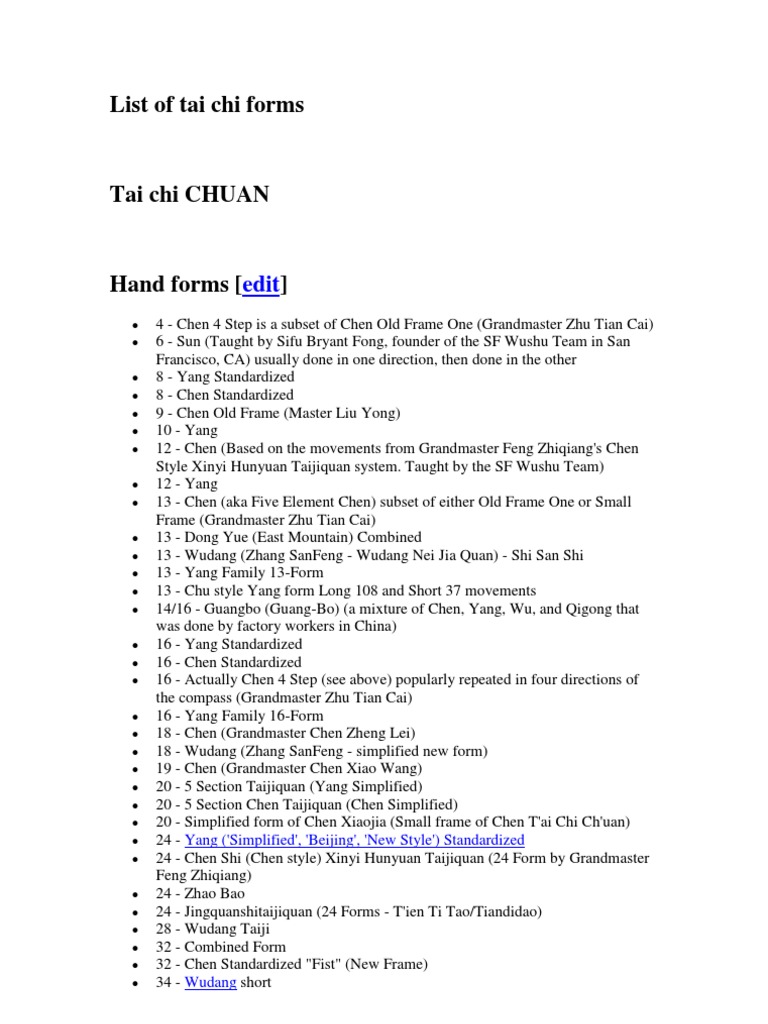 TCC | PDF | Tai Chi | Chinese Martial Arts