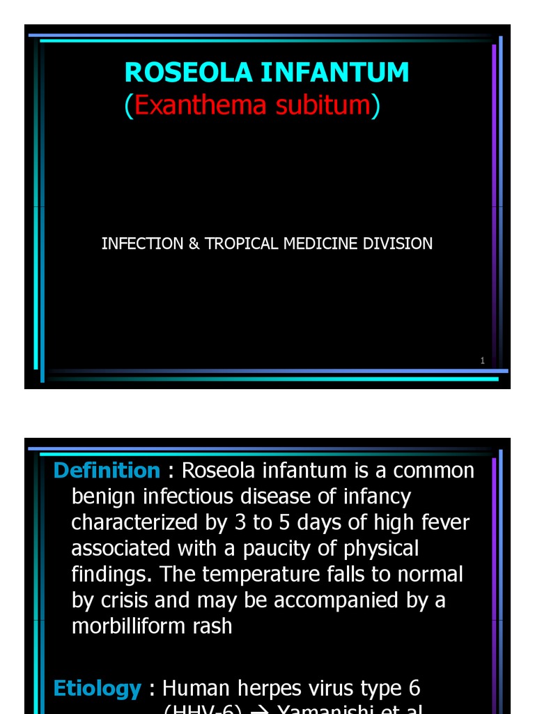 Roseola Infantum : Exanthema Subitum | PDF
