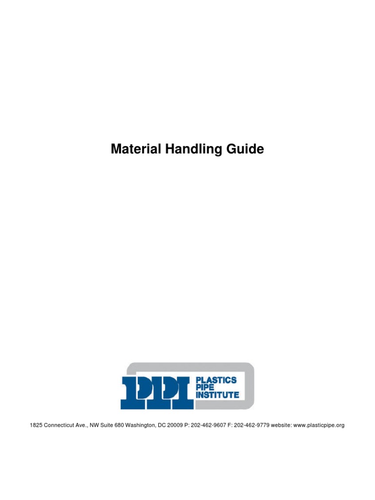 HDPE Material - Handling - Guide PDF | PDF