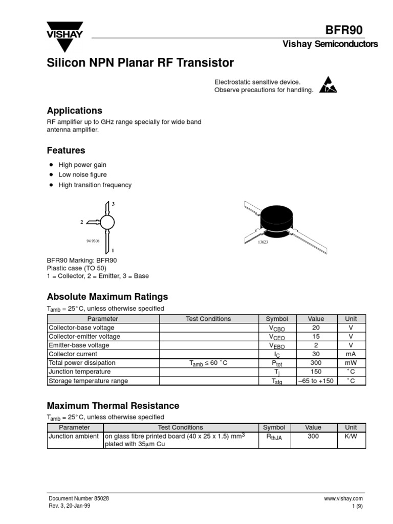 BRF90 | PDF | Electrical Engineering | Electronics