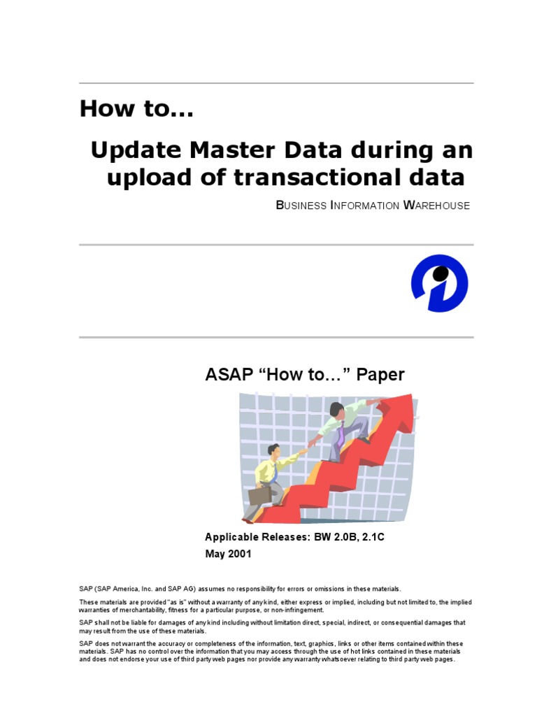 How To Update Master Data During An Upload of Transactional Data | PDF ...