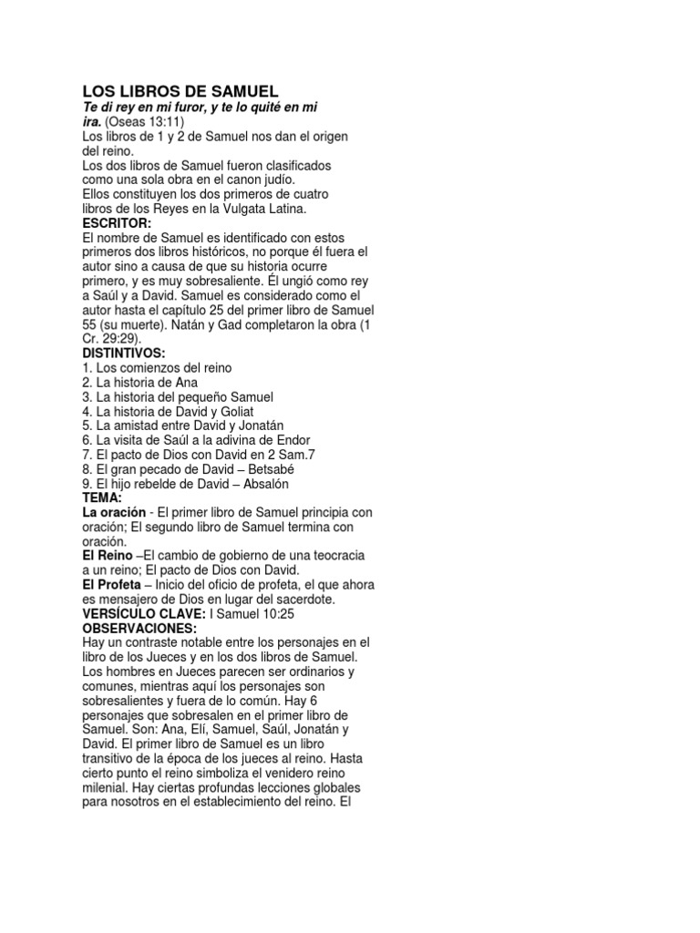 1 de Samuel | PDF | David | Saulo