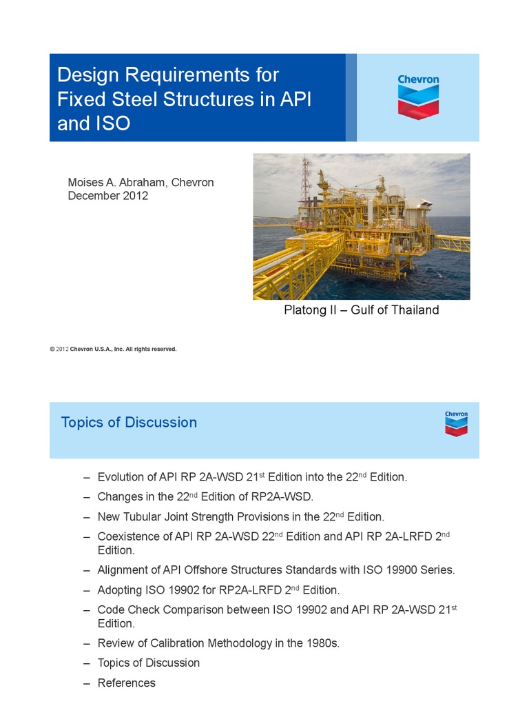 Evolution of API RP2A-WSD | PDF