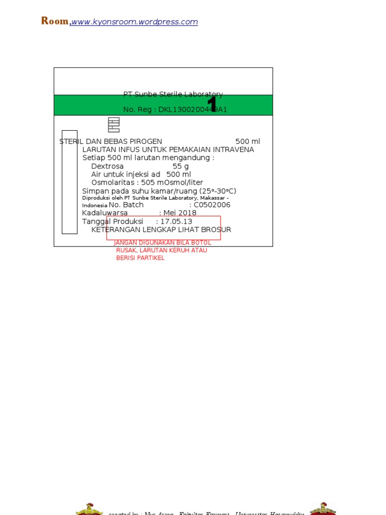 Etiket Infus Print Hal8 | PDF