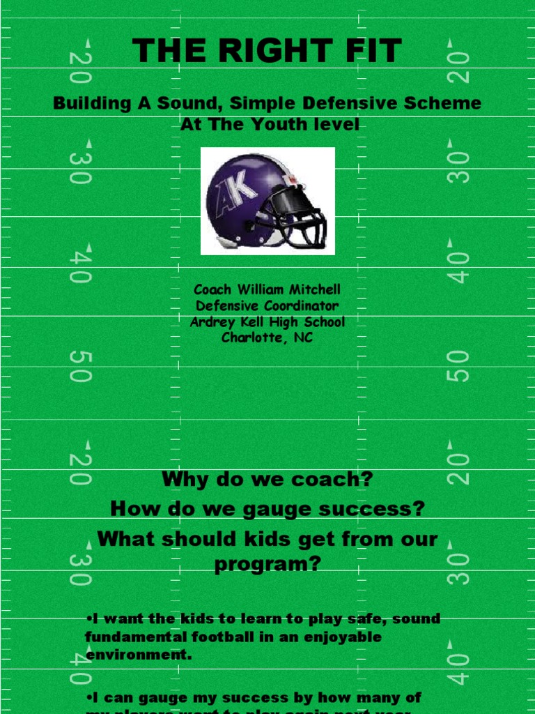 Sound Simple Defensive Schemes For Youth Football | PDF | American ...