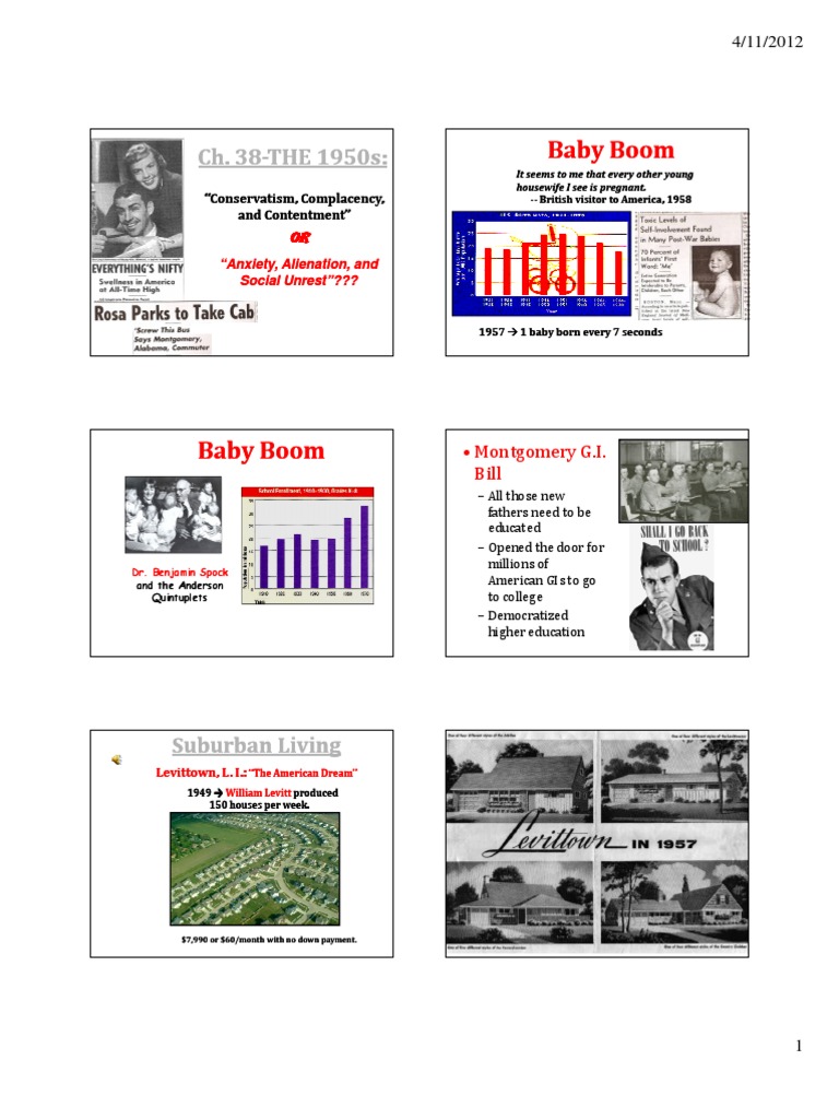 Baby Boom Baby Boom: Ch. 38-THE 1950s: Ch. 38-THE 1950s | PDF | Beat ...