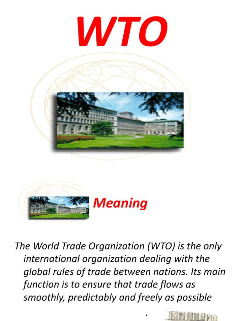 The WTO World Trade Organisation World Trade Organisation | PDF | Doha ...