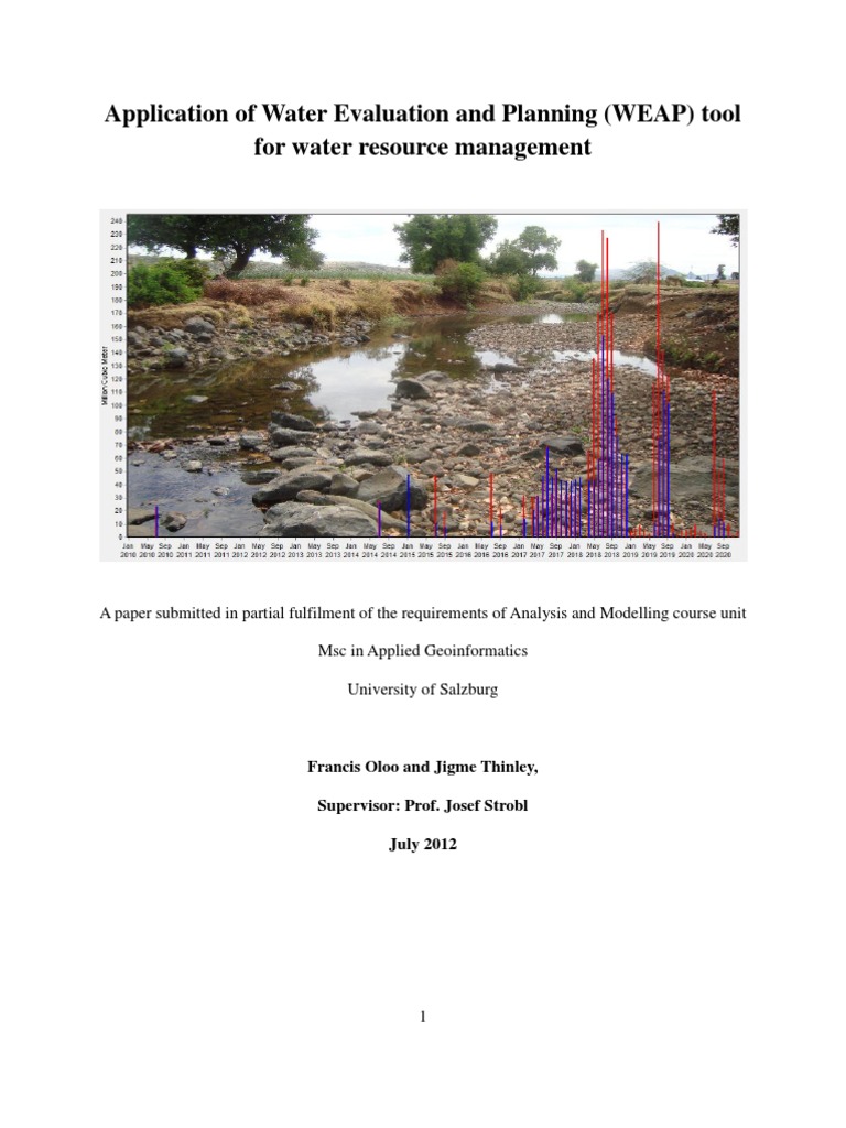 Application of Water Evaluation and Planning (WEAP) Tool For Water ...