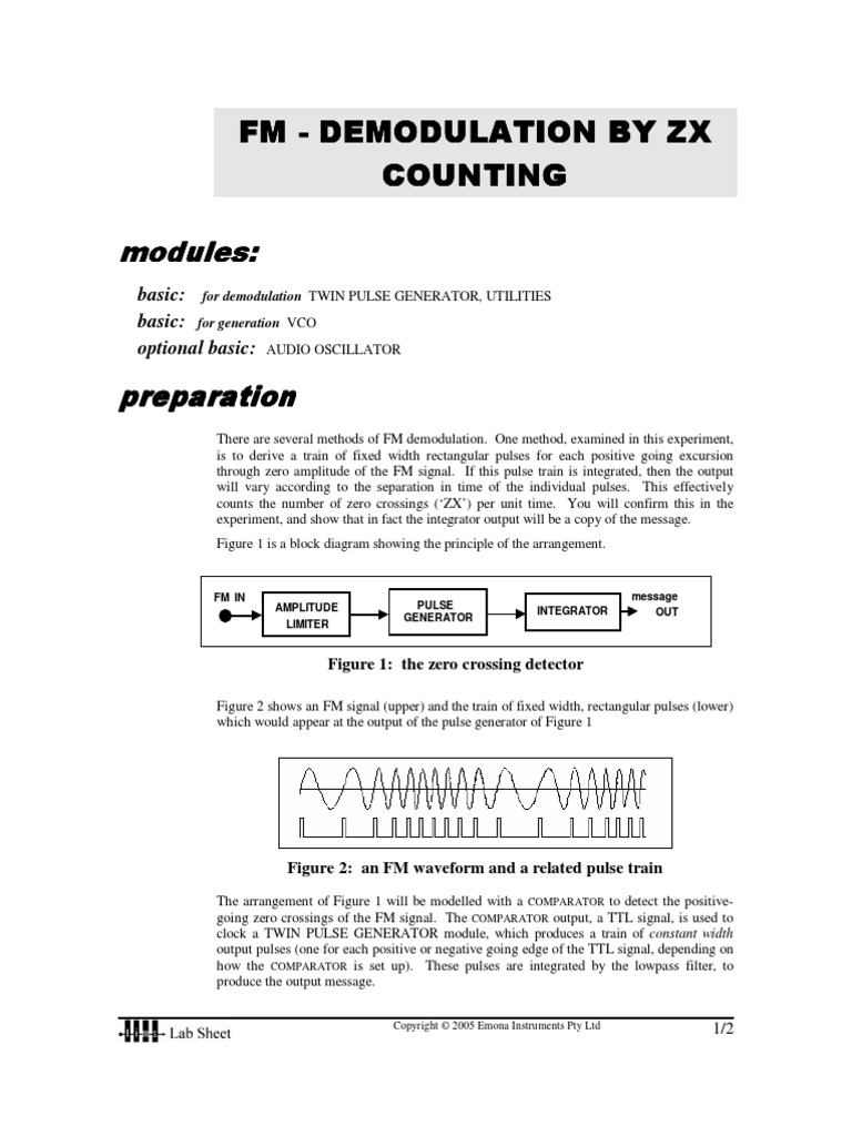FM - Demodulation by Counting | PDF