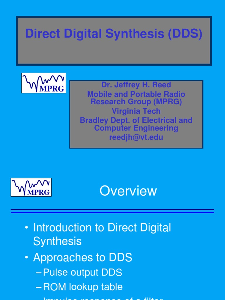 Direct Digital Synthesis | PDF | Sine | Digital To Analog Converter