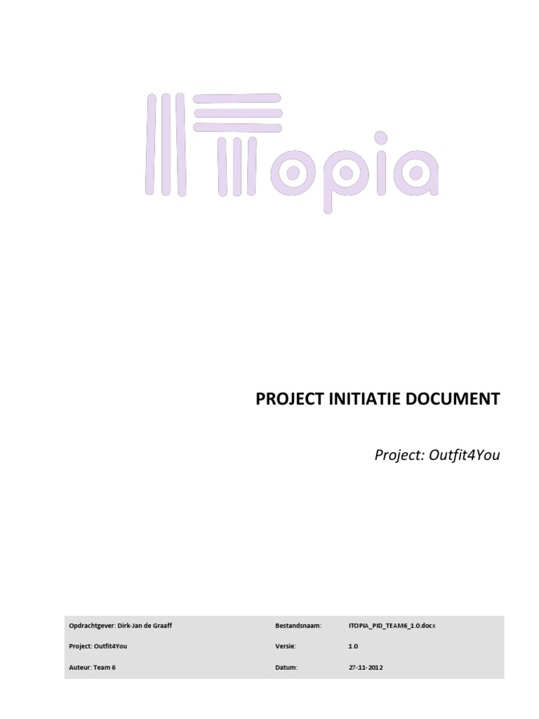 Project Initiation Document | PDF