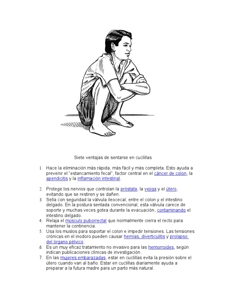 Siete Ventajas de Sentarse en Cuclillas | PDF | Enfermedad de Crohn ...
