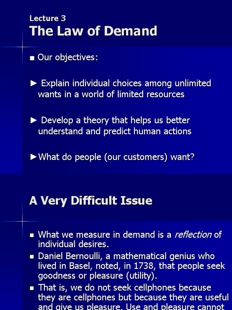 03 - Law of Demand | PDF | Demand | Demand Curve