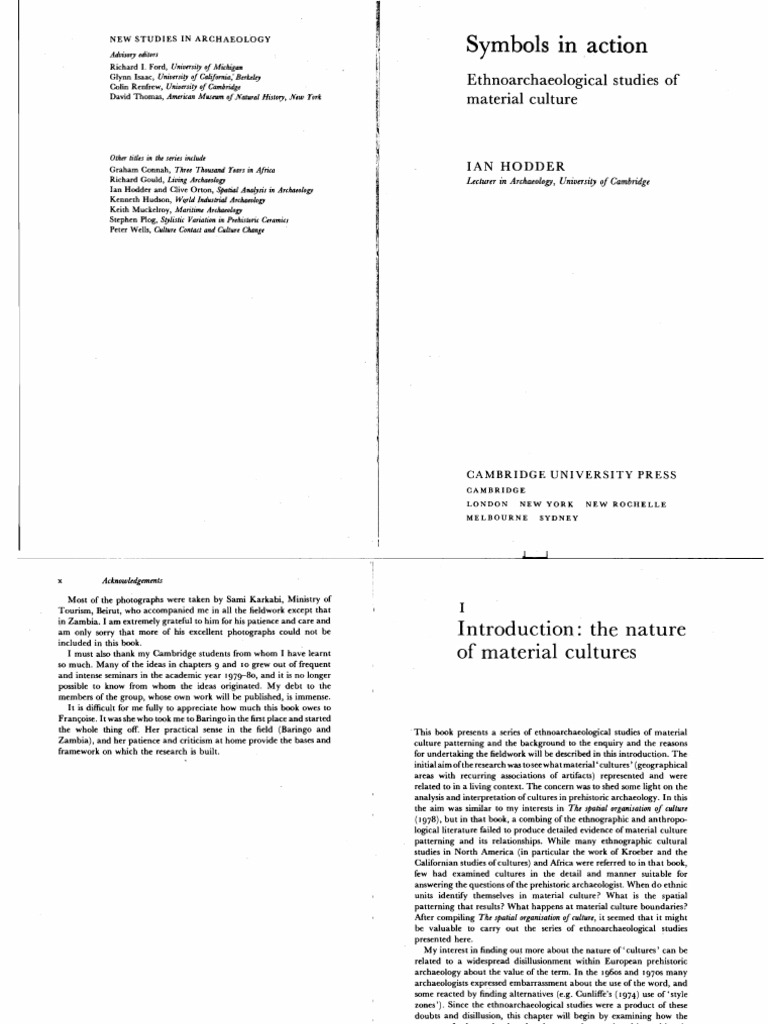 Symbols in Action: Ethnoarchaeology Insights | PDF
